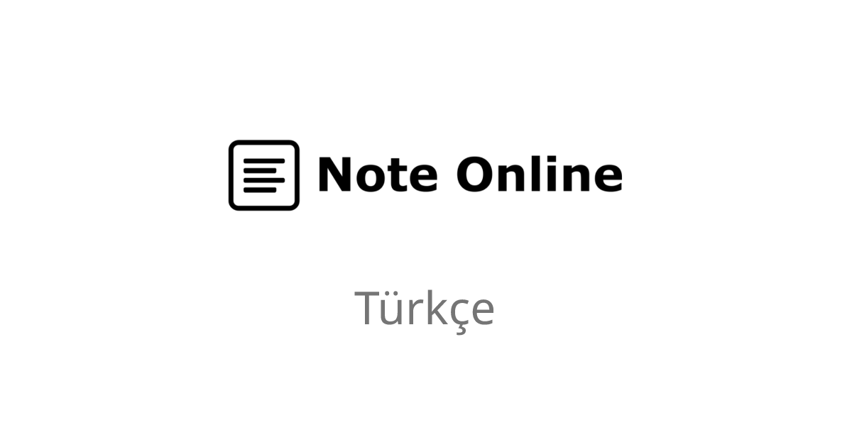 Ücretsiz Online Not Defteri